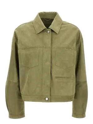 DESA 1972 Leather Denim Jacket - Green