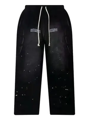 SATOSHI NAKAMOTO Padded-detail Sweatpants - Black