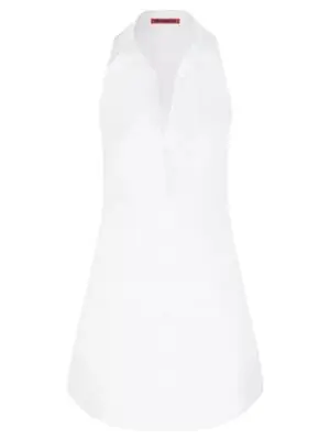 SIMONMILLER Loch Collared Sleeveless Mini Dress - White