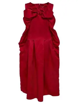 Comme Des Garçons Bow-detail Gathered Dress - Red