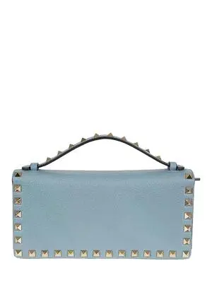 Valentino Garavani Rockstud Leather Clutch - Blue