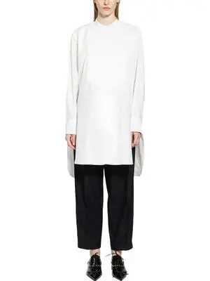 JIL SANDER Band Collar Shirt - White