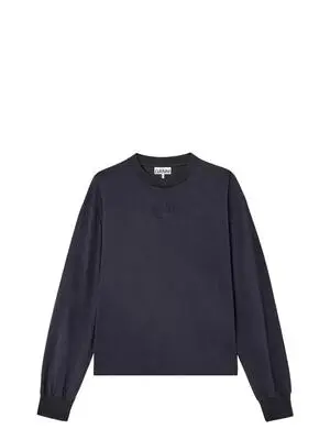 GANNI Long-sleeve Logo Sweatshirt - Grey