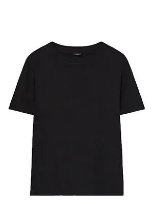 JOSEPH Rubin Short-sleeved Silk Top - Black