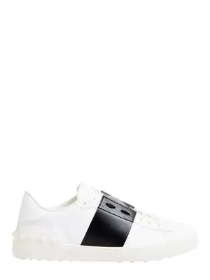 Valentino Garavani Calfskin Open Sneakers White/black
