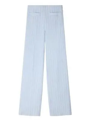 Sandro Striped Sequin-embellished Trousers - Sky Blue