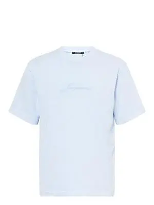 Jacquemus Pigmento Log-embroidered Cotton T-shirt - Blue