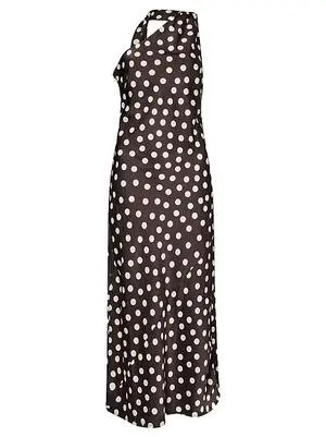 PRETTY LAVISH One-shoulder Woven Maxi Dress - Black And Cream