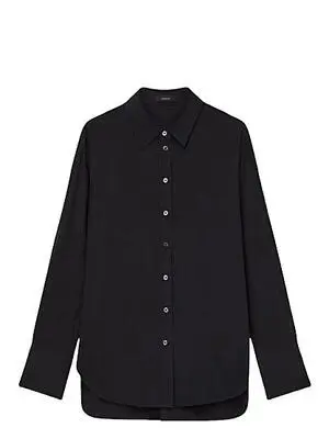JOSEPH Relaxed-fit Silk Blouse - Black