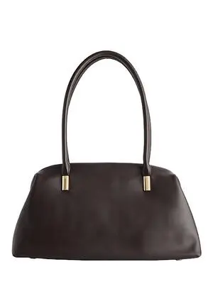 VERAFIED Club Leather Shoulder Bag - Chocolate