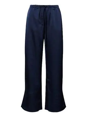 PRETTY LAVISH Wide-leg Woven Trousers - Navy