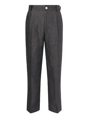 Jacquemus Le Pantalon Croisiére Linen Trousers - Dark Grey
