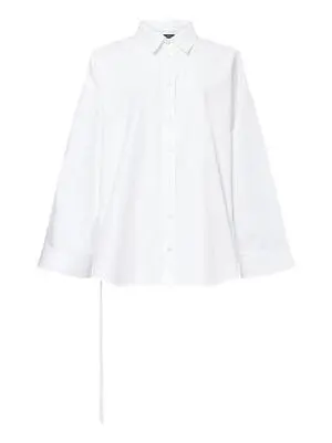 Balenciaga Oversized Lace-up Cotton Shirt - White