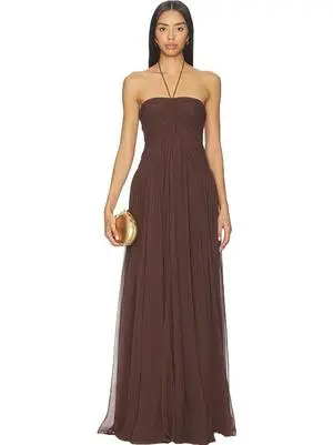 Cult Gaia Strapless Draped Maxi Dress - Java