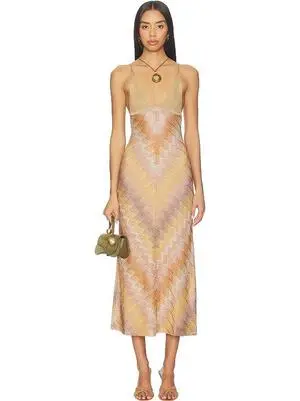Missoni Sleeveless Long Dress - Gold Tones