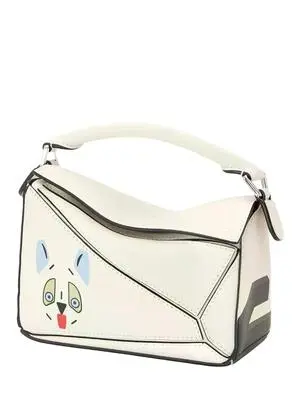 Loewe LOEWE Mini Puzzle Futurism Cat Tote Bag Neutrals