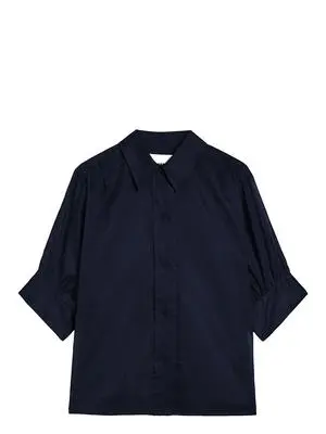 JIL SANDER Cotton Poplin Shirt - Navy