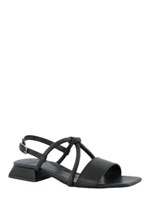 Paul Green Dream Square Toe Slingback Sandal - Black Future Nappa