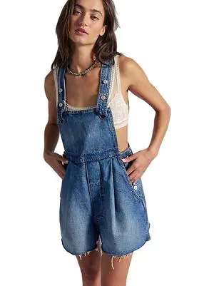 Free People We The Free Rambler Denim Shortalls - Free Spirit