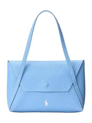 Polo Ralph Lauren Polo Play Pebble Leather Envelope Shoulder Bag - Baby Blue