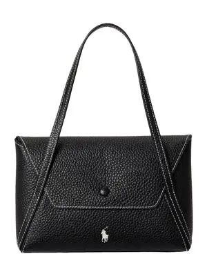 Polo Ralph Lauren Polo Play Pebble Leather Envelope Shoulder Bag - Black