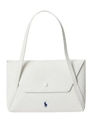 Polo Ralph Lauren Polo Play Pebble Leather Envelope Shoulder Bag - Paper