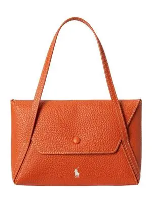 Polo Ralph Lauren Polo Play Pebble Leather Envelope Shoulder Bag - Sunset Orange