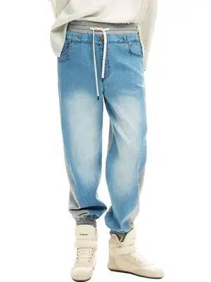 Desigual Hybrid Jogger Jeans - Light Blue