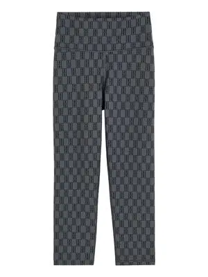 BY MALENE BIRGER Polly Capri Leggings - Monogram Black & Grey
