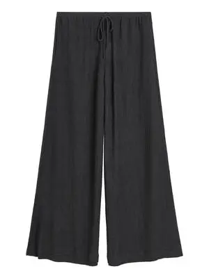 BY MALENE BIRGER Pisca Weave Wide-leg Trousers - Black