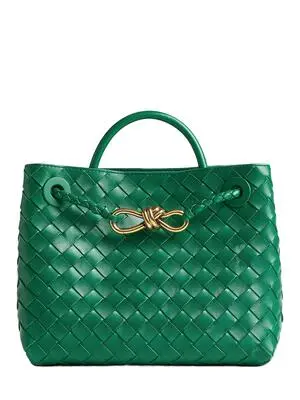 Bottega Veneta Small Intrecciato Leather Andiamo Top-handle Bag - Green