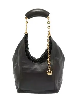 Loewe Squeeze Chain Leather Tote - Black