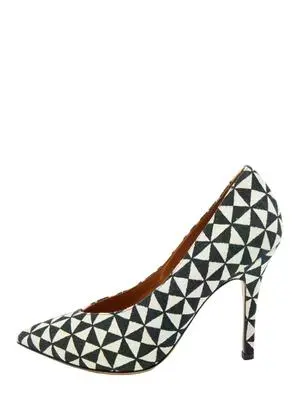 ISABEL MARANT VINTAGE Geometric-pattern Pumps - White