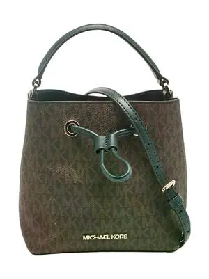 Michael Kors Logo-pattern Bucket Bag - Brown