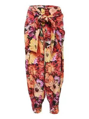 Stella McCartney Floral Print Tie Trousers - Red