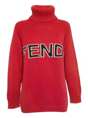 Fendi Turtleneck Sweater - Red