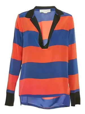 Stella McCartney Silk Striped Top - Orange
