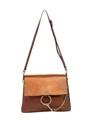 Chloé Faye Ring-chain Leather Shoulder Bag - Brown