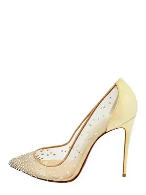 CHRISTIAN LOUBOUTIN Crystal Embellished Pumps - White