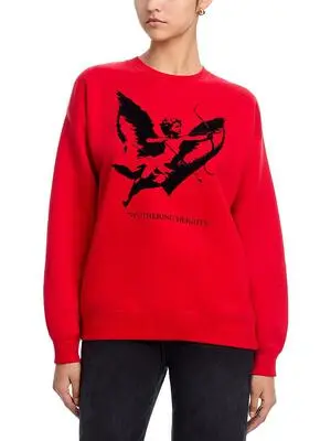 Aqua X Wuthering Heights Cherub Crewneck Sweatshirt Exclusive - Cherry