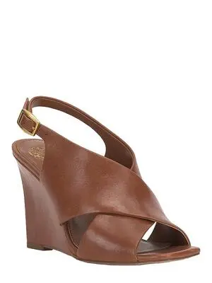 Vince Camuto Ameira Wedge Sandals - Brandy