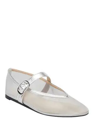 MARC FISHER LTD. Godina Mary Jane Flats - Silver