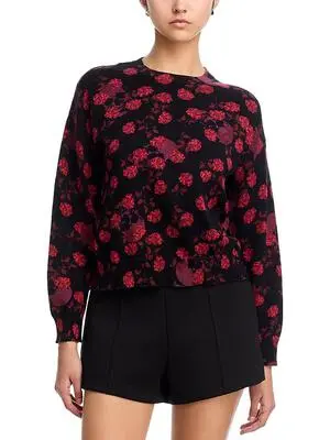 Aqua Printed Sweatshirt - Black/red