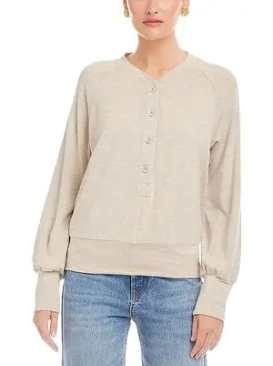 Fifteen Twenty Mara Henley Top - Oatmeal