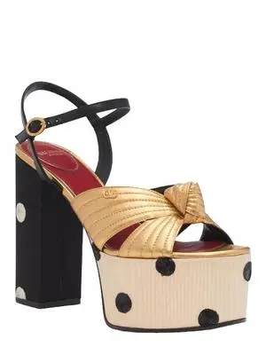 Valentino Garavani Crasher Platform Sandal Gold