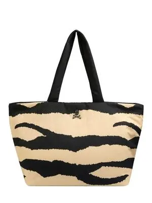 SCALPERS Printed Tote Bag - Animalprint-black