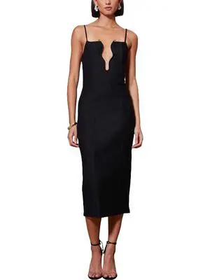 BISHOP + YOUNG Gigi Ponte Midi Dress - Black