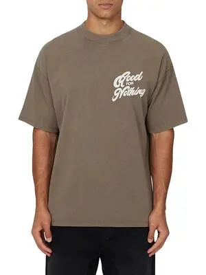 GOOD FOR NOTHING Funk Oversized T-shirt - Brown