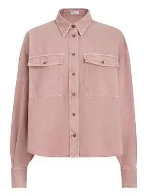 Brunello Cucinelli Garment-dyed Cover Shirt - Pink