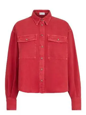 Brunello Cucinelli Garment-dyed Cover Shirt - Red